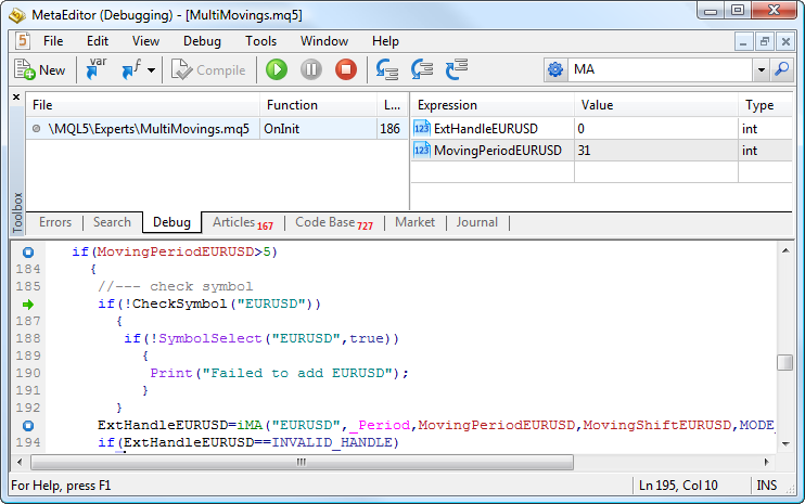 Metaeditor New Terminal Metatrader 4 Help
